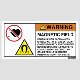 Magnetic Field Warning Label