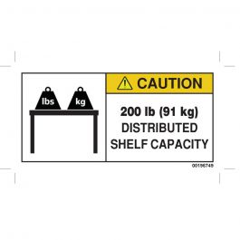 200 LBS Capacity Label, 00196749